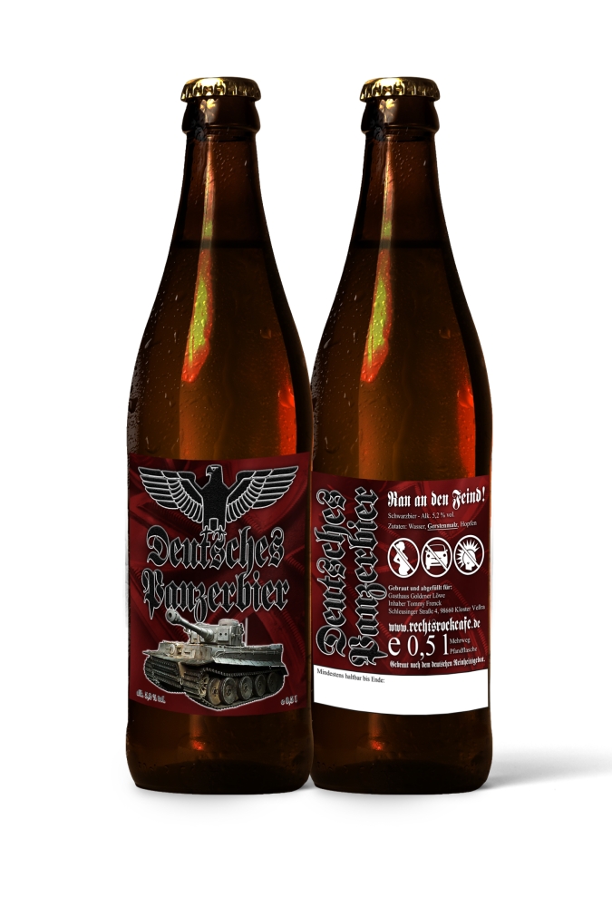 Bier - Deutsches Panzerbier - 1 Flasche inkl. 0,08€ Pfand - Schwarzbier ...